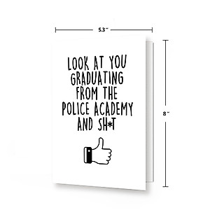 MQMRYeto Police Academy Graduation Card, Funny Police Officer Congratulations Gift, Policeman Congratulations Card, Policeman Promotion Card