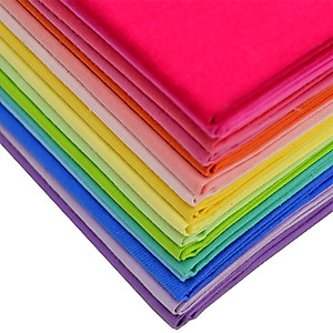 iNee Bright Solid Fat Quarters Quilting Fabric Bundles, 18 x 22 inches,(Bright Solids)