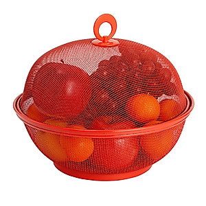 Juvale Mesh Wire Fruit Basket with Lid for Vegetables, Fruits, Gifts, House Warming, Home, Restaurants, 4 Colors