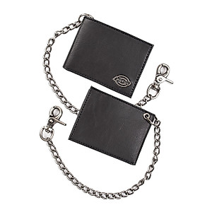 Dickies Men's Bifold Wallet-High Security with ID Window and Credit Card Pockets, Classic Black, One Size