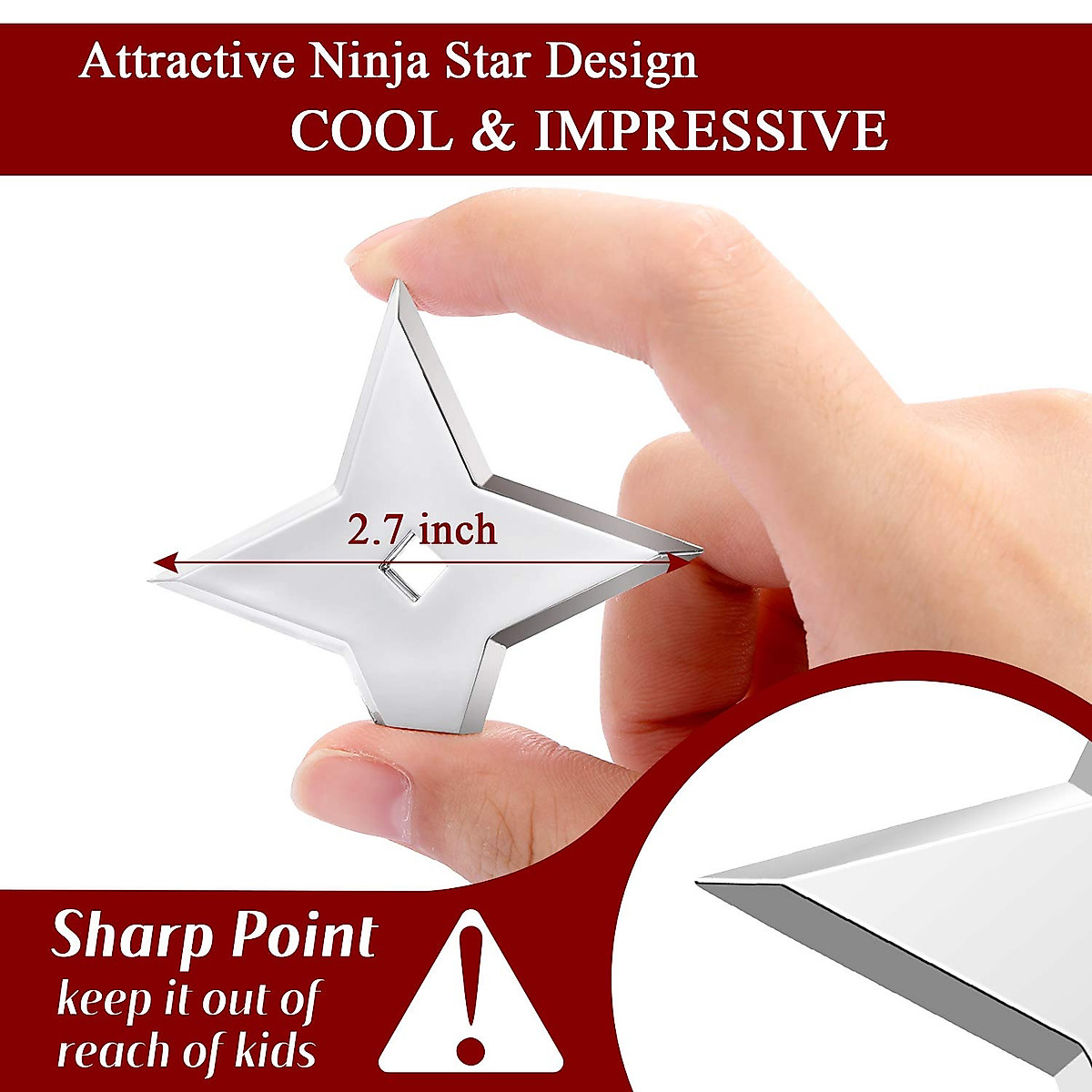 Weewooday 10 Pieces Ninja Magnets Cool Fridge Throwing Star Decorative Funny Magnets Refrigerator Magnets Office Whiteboard Magnets for Home Office