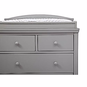 Simmons Kids SlumberTime Emma 4 Drawer Dresser with Changing Top, Greenguard Gold Certified, Grey