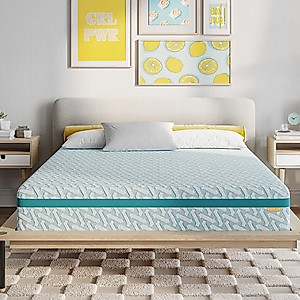 Simmons Blue Dream Gel Memory Foam Queen Mattress - 10 Inch Medium Firmness Bed in a Box - CertiPUR-US Certified - Pressure Relief & Motion Separation - US Made