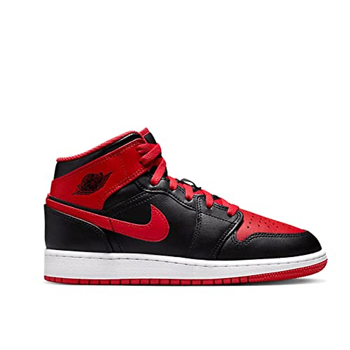 Nike Jordan Nike Air 1 Mid Men's Shoes Black/Fire Red-White DQ8426-060 9.5