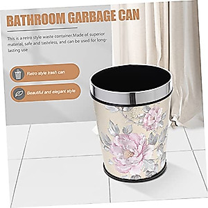EXQUIMEUBLE Bathroom Trash Can Trash Paper Basket Paper Waste Container Desk Bins Trash Cans Trashcans for Bedroom Kitchen Trash Can Trash Container Garbage Can No Cover Compost Bin Abs Office