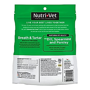 Nutri-Vet Breath & Tartar Biscuits for Dogs - Supports Healthy Gums and Clean Teeth - Delicious Chicken Flavor - 19.5 oz