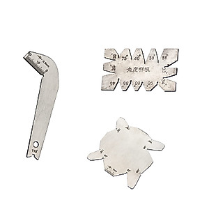 Utoolmart 3Pcs Drill Bit Angle Gauges Stainless Steel Drill Sharpener Tools S/S Angle Measuring Gage Hand Measure Tools