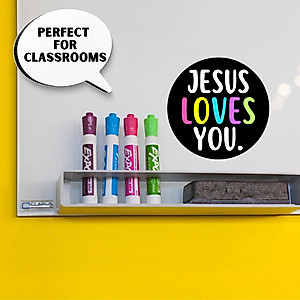 Jesus Loves You Magnet, Religious Bumper Sticker Magnetic Decal, Decoration for Cars, Office, an Classroom, 5.5 Inches
