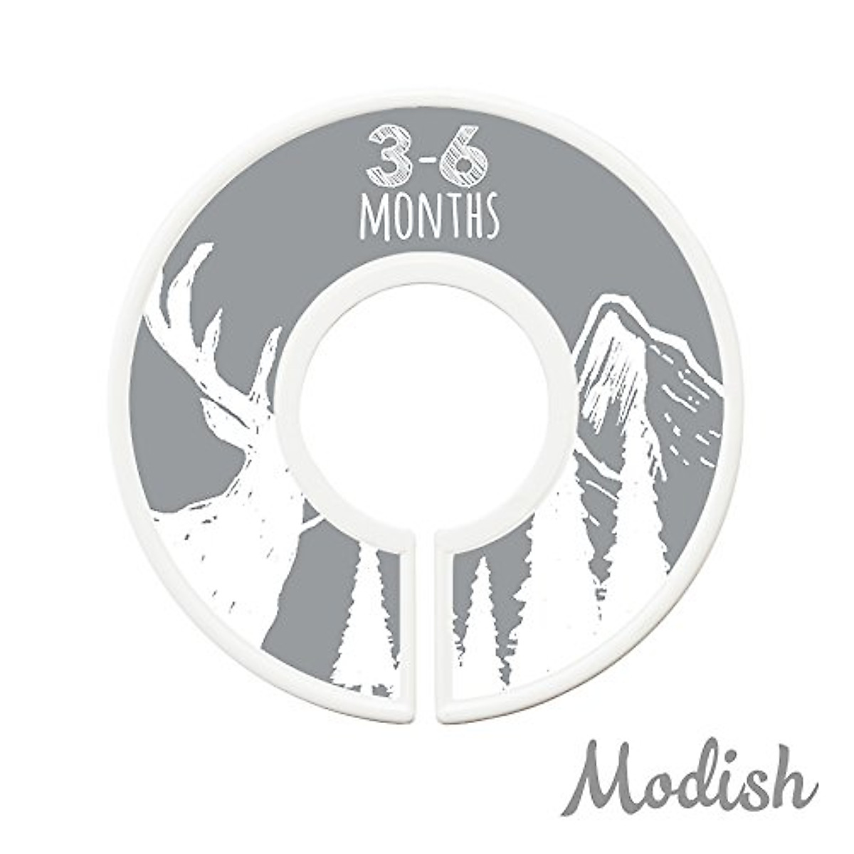 Modish Labels Baby Clothes Size Dividers, Baby Closet Organizers, Closet Size Dividers, Baby Closet Organizers, Clothes Organizer, Neutral, Boy, Girl, Woodland Animals, Tribal, Nordic (Gray)