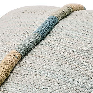 Creative Co-Op Woven Cotton Lumbar Wrapped Appliqued Cord & Tassels, Multi Color Pillow