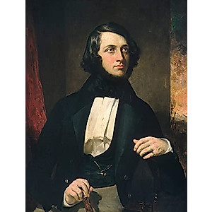 ArtDirect George Peter Alexander Healy 15x18 Black Ornate Frame and Double Matted Museum Art Print Titled: Alexander Van Rensselaer (1837)