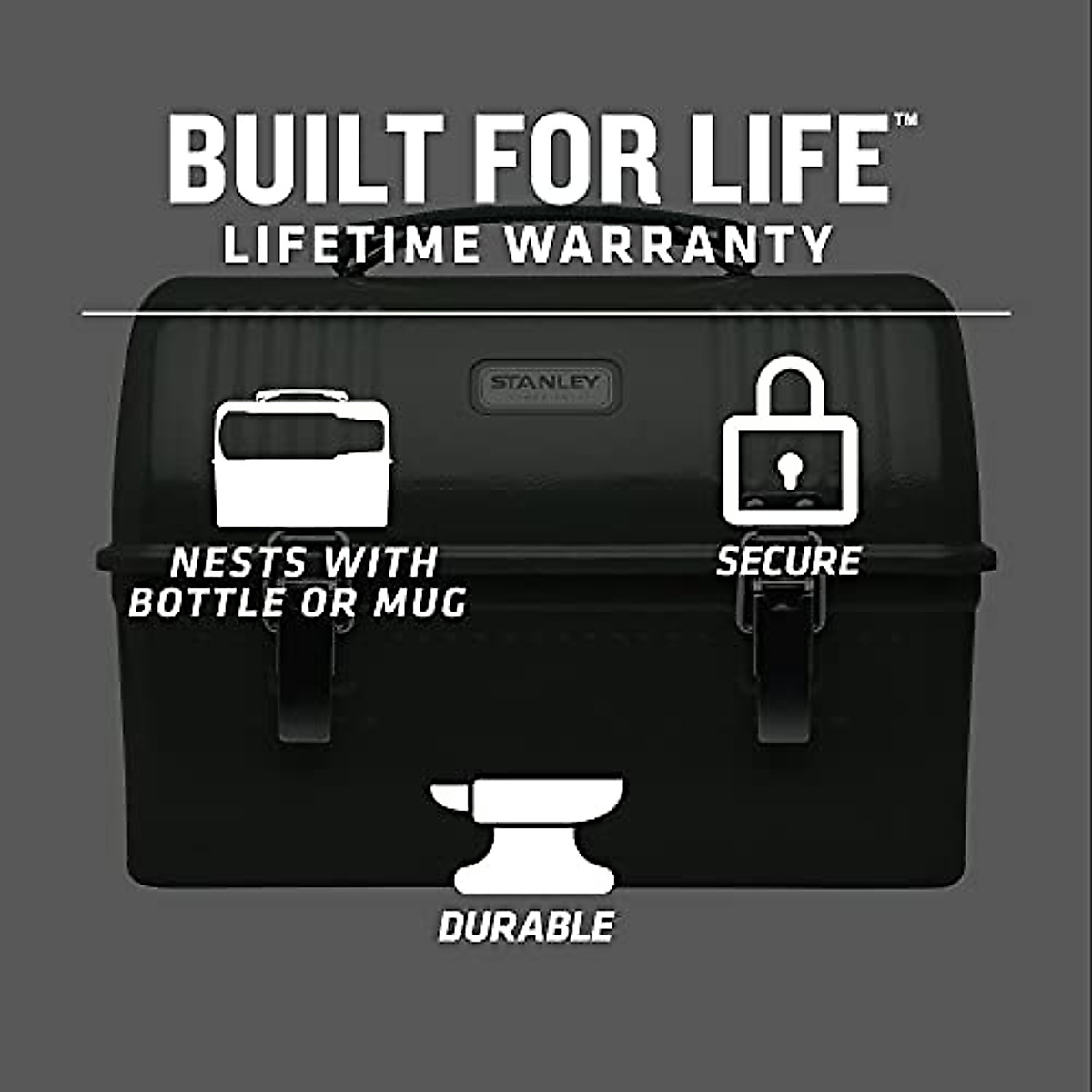 Stanley 10-01625-028 The Legendary Classic Lunch Box Matte Black 10QT / 9.5L