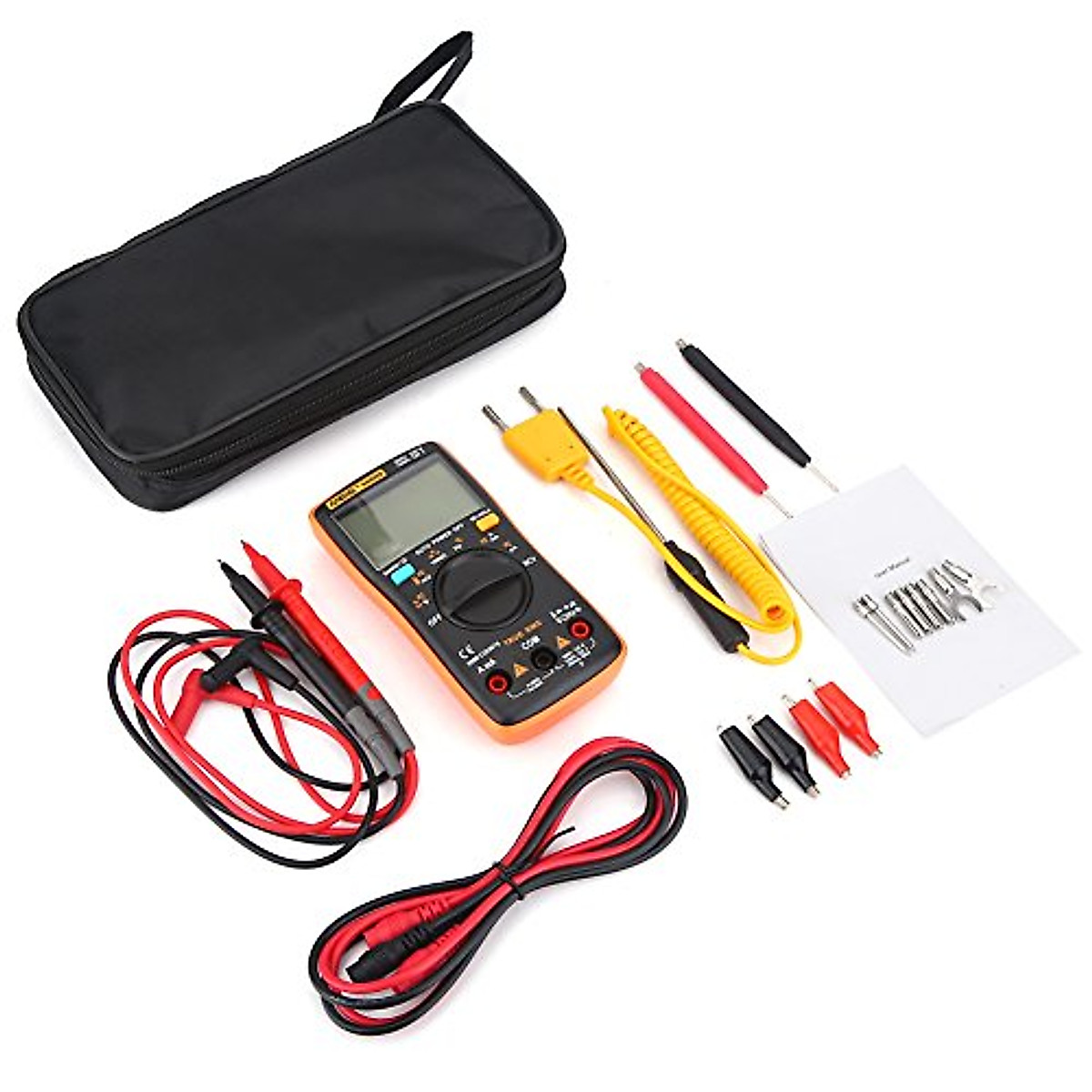 Oumefar Portable Digital Electrical Multimeter, AN8009 Digital Multimeter Auto Range True RMS AC/DC Voltage Electronic Meter Testing Measuring Tools