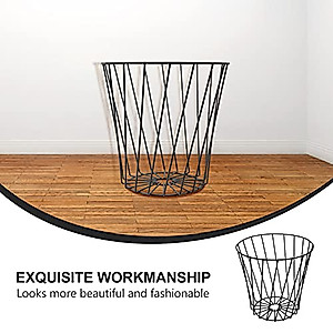 Zerodeko Mesh Wire Garbage Can Black: Litter Trash Bin Round Open Top Wastebasket Home Office Rubbish Trash Basket Recycling Bins