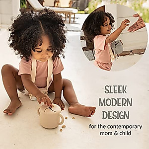 blinc Snack Cup for Toddlers and Kids Silicone Spill proof | No Spill Container for Babies | Non Spillable Cereal Keeper for Children's Food (Baby Blue & Royal Blue (2 Pack))