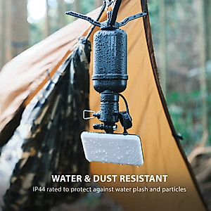 ELECOM NESTOUT 15000mAh Outdoor Power Bank + 4-Panel Solar Panel Charger + Flash-1 LED Flash Light Panel 1000 Lumen - Beige