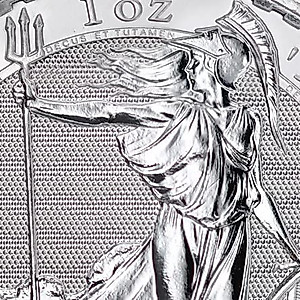 2023 1 oz British Silver Britannia Coin (King Charles III) by the Royal Mint Gem Uncirculated (Early Releases - King Charles III Label) 2£ GEMUNC NGC