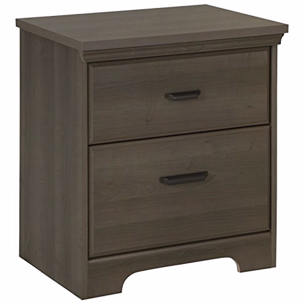 South Shore Versa Collection 5-Drawer Dresser, Gray Maple with Antique Handles & Versa 2-Drawer Nightstand, Gray Maple