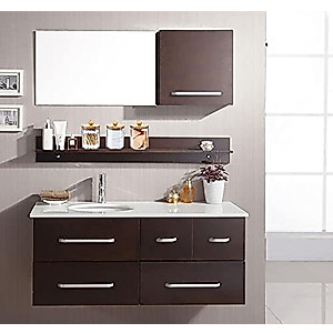 WUBY (4Pcs) Bathroom Jar with Lid, Cotton Ball Holder Bathroom Decorative Container,Holder for Storing Cotton Swabs, Cotton Balls, Dental Floss and Cotton Round Pads