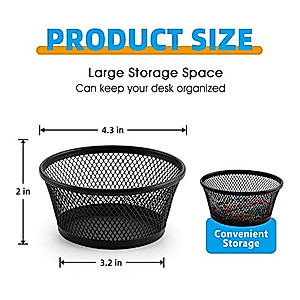 Paper Clip Holder, Paperclip Holders for Desk, Paper Clip Holder for Desk, 4 Pack Paperclip Holder, Magnetic Paper Clip Holder for Desk, Paper Clip Dispenser, Paper Clip Organizer Office (Black)