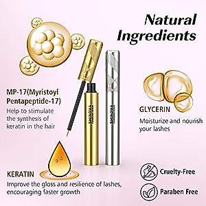 Premium Eyelash Growth Serum by Shinowa,Nourish Lash Enhancing Serum,Boosts Natural Lash Growth for Longer, Thicker, Fuller Eyelashes and Eyebrows (5ml*2)