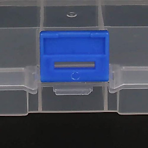 Jutagoss Plastic String Organizer Box With Dividers, 5.12x2.76x0.87 inch, 10 Mpartment Craft Storage Containers, 1PCS Bead Tackle Bolt Screw Small Parts Rock Collection Box.