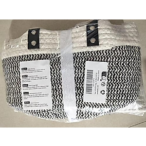 SOQKEEN Woven Cube Storage Basket 2 PCS Bathroom Cotton Rope Storage Organizer Bins with Handles Baby Kids Versatile Hamper for Shelves Laundry Nursery(Light Brown)