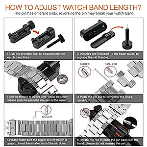 ownace compatible for Apple Watch Band 42mm/44mm/45mm/49mm men Series8/ 7/1/2/3/4/5/6/SE, Upgraded Version Solid Stainless Steel Metal Replacement iWatch Bands (42mm/44mm-Black and Gold)