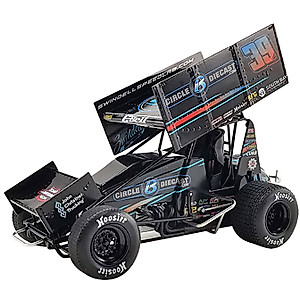 Winged Sprint Car #39 Christopher Bell Circle B Diecast Swindell Speedlab World of Outlaws (2022) 1/18 Diecast Model Car by Acme A1822013