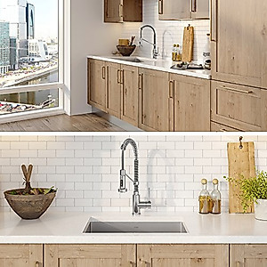 KRAUS 23-inch 16 Gauge Standart PRO Kitchen Sink Combo Set with Bolden 18-inch Kitchen Faucet and Soap Dispenser, Chrome KHU101-23-1610-53CH