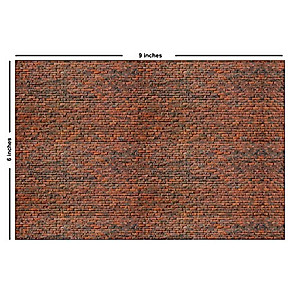 Self-Adhesive Brick Paper Scale Scenery Strips (1:43 O Scale 10 Count)