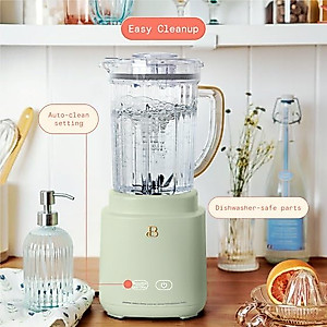 Beautiful PowerExact Blender System, 700W, 50oz Tritan Jar, 20oz Single-Serve Cup (Sage Green) by Drew Barrymore