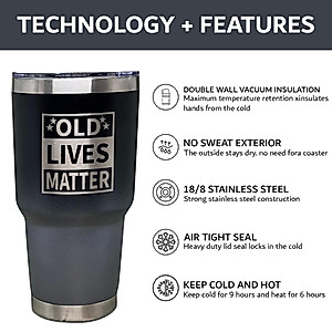 Old Lives Matter, 30 oz, Old Lives Still Matter Gifts For Men,Beer Gifts For Men Birthday,Funny Retirement Gifts for Men,Old Lives Still Matter Gifts, Senior Citizen Gifts, Funny Gifts for Grandpa