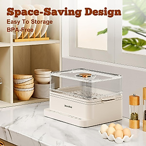 Veroline Electric Food Steamer for Cooking, 6.4Qt Vegetable Steamer with 2-Tier BPA-Free Steam Trays, Quick Simultaneous Cooking for Veggies, Meats, Rice, Seafood, 500W Heating, 24H Delay Start Timer