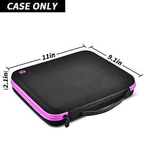 ANKHOH Case for NuDerma Skin Therapy Wand, Portable High Frequency Facial Skin Care Tools Storage Holder Box for Pure Daily Care/for Signstek/for RejuGlow/for Lift Care/for NewWay, Bag Only-Purple