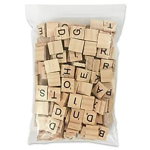 PERRIROCK 200 Pcs Scrabble Letters - 2 Complete Sets 200 Pcs in 1 Pack - Wood Tiles - Great for Crafts, Letter Tiles, Spelling by Clever Delights