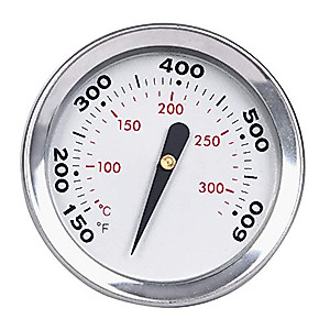 GGC Thermometer Replacement for Weber 60540 Spirit E/S210 E/S220 E/S230 Charcoal Q120 Q200 Q300 Series Grills,Temperature Gauge for 7581 (Dia 1-13/16")