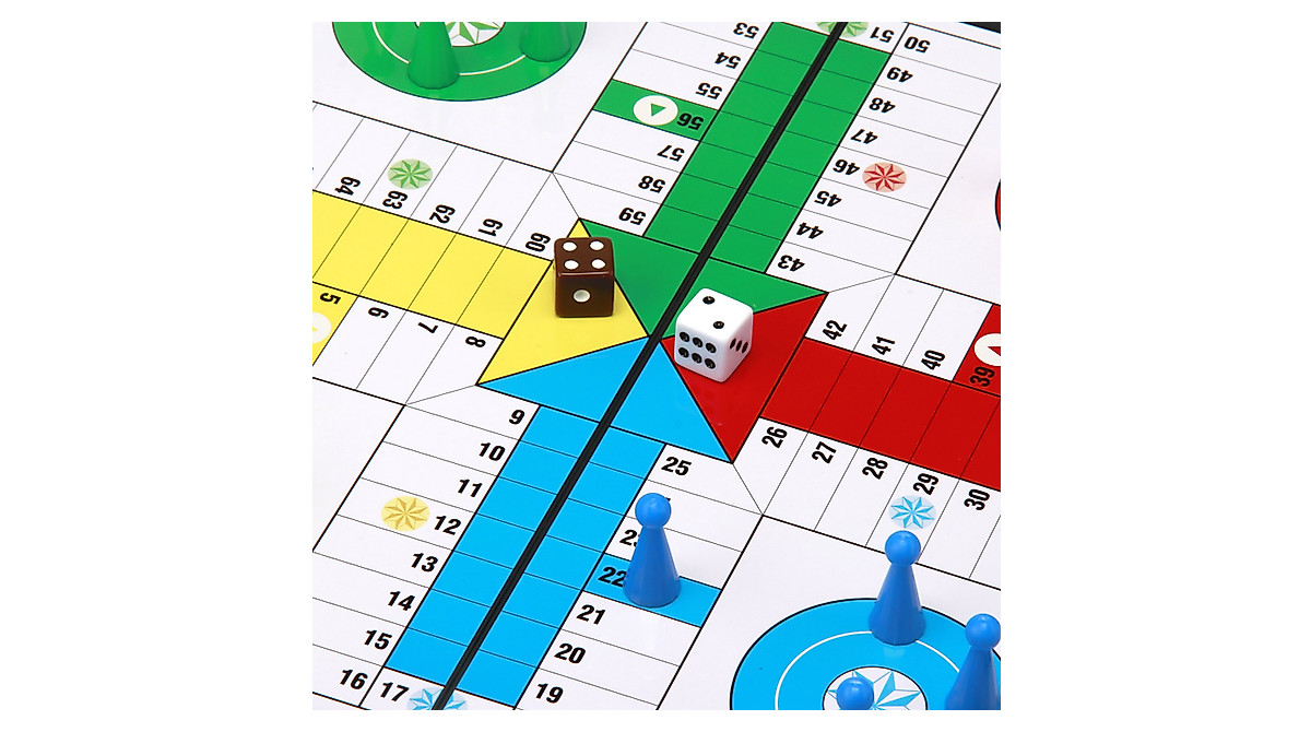 Amerous 10" Folding Travel Magnetic Ludo Board for Family Fun