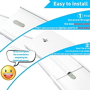 TOPOWN Ac Window Vent Kit Slide Kit Plate for Portable Air Conditioner Vertical/Horizontal PVC Seal Bracket -Adjustable Length-with 5.9"/15cm Adaptor Suitable for Mobile Air Conditioner