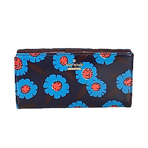 Kate Spade Tangier Floral Stacy Continental Wallet, Peacock Blue