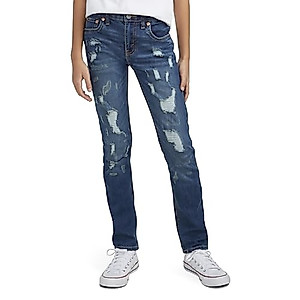 Levi's Boys' 510 Skinny Fit Destructed Jeans, Paper Shredder, 12