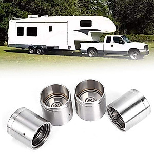 4pcs 2.441in Stainless Steel Trailer Bearing with Protective Buddy Bra Accessory, Automatic Check Function