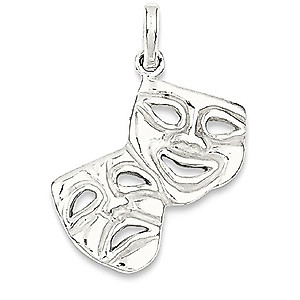 IceCarats 925 Sterling Silver Comedy Tragedy Necklace Charm Pendant Only