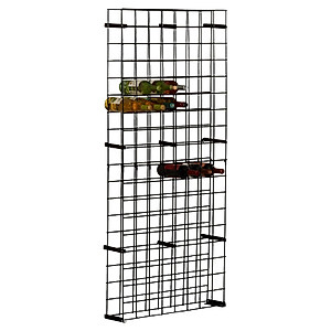 Wine Enthusiast 144 Bottle Tie Grid, Black