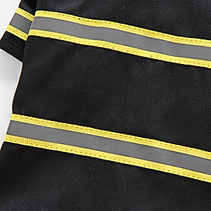 balacoo 1 Set Dog Firefighter Costume Dog Cat Cosplay Fireman Apparel Puppy Jacket Coat with Firefighting Hat Size M Black