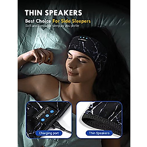 LC-dolida Sleep Headphones Bluetooth Headband, Cozy Band Wireless Headphones, Sleep Mask with Bluetooth Headphones, Perfect for Sleeping Side Sleepers, Jogging, Workout, Yoga