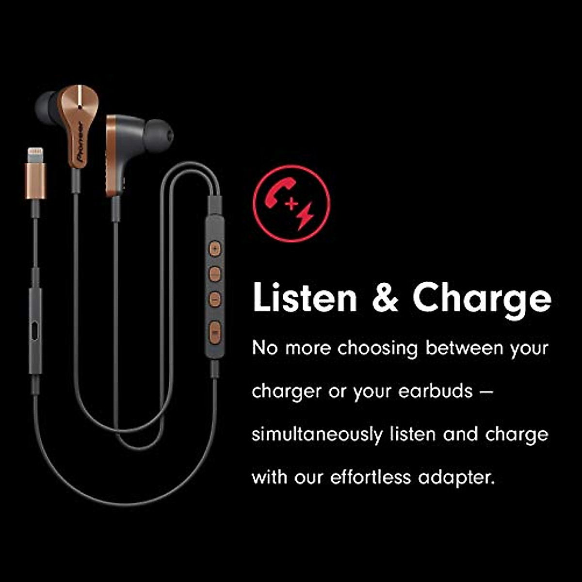 RAYZ Pioneer Plus (Black) Active Noise Cancelling Wired Earphones with Microphone in Ear Corded Smart Noise Reduction, Auto-Pause, Hands-Free, Hey Siri MFI Certified Compatible iPhone, iPad, iPod