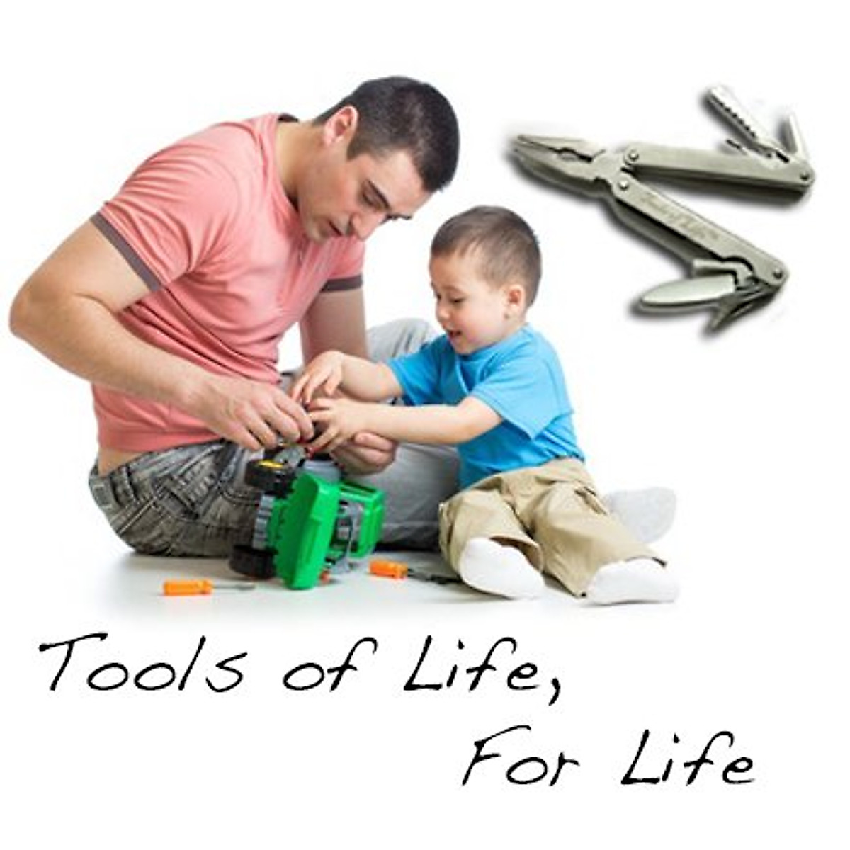 Tools of Life® Multitool Deluxe Black-Multi Tool Pouch Folding Hand Tool, Multifunction, Multipurpose Survival Tool with Gift Box