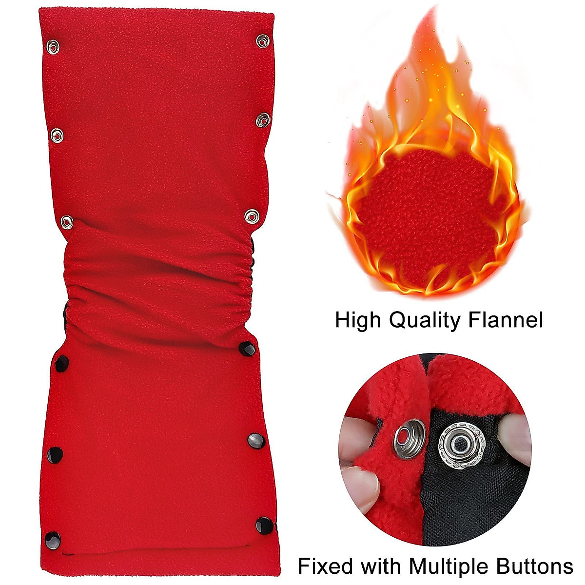 Stroller Gloves Hand Muffs Mittens Pram Hand Warmer Winter Anti- Freeze Extra Thick Waterproof with Luminous Stroller Warmmuffs Universal Stroller Accessories for Pushchair Car Seat Buggy