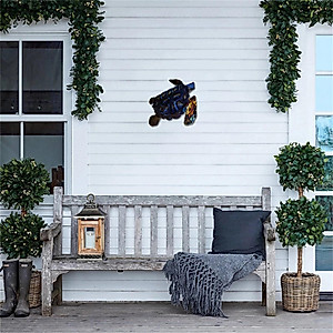 Metal Sea Turtle Wall Decor, Metal Wall Art, Metal Sea Turtle Wall Decor, Sea Life Decor Bathroom Pool Nautical Decor (Blue,15.74inch)